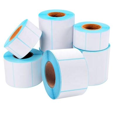 China Custom Adhesive Barcode Label Paper Roll for Thermal Label Printers for sale