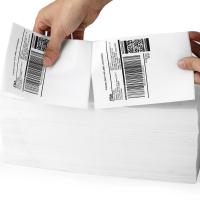 China 4x6 Fold 3 Layer Barcode Shipping Label Stickers Roll Customized for Logistics for sale
