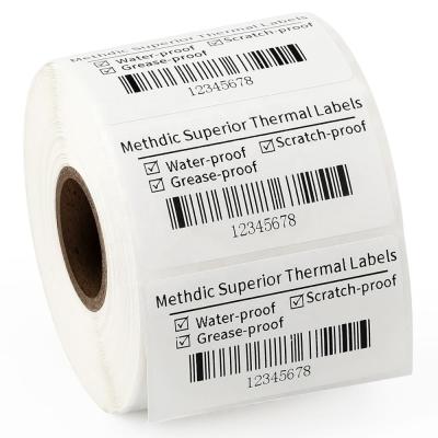 China Small Size Thermal Transfer Label 50-65gsm for Custom Barcode Stickers for sale