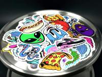 China Custom Die Cut Vinyl Stickers Oilproof Scratchproof Weather Resistant 0.1mm Thick for sale