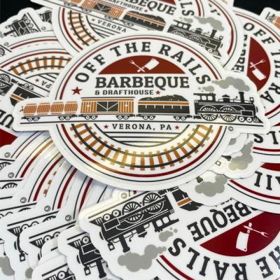 China Custom Die Cut Vinyl Stickers Waterproof UV Resistant for Logo Branding 2 Mil Thick for sale