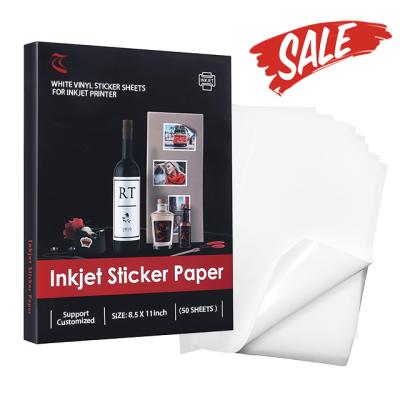 China High Glossy UV Resistant Inkjet Photo Paper Adhesive Sticker A4 8.5x11 inch for sale