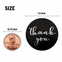China Custom Logo Waterproof Thank You Stickers Adhesive Labels for Small Business Packaging 1000 Rolls for sale