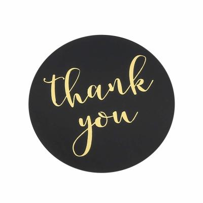 China Custom Thank You Stickers 500Pcs Waterproof Kraft Paper Seal Labels for Wedding Dessert Cake Baking for sale