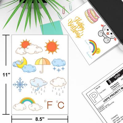 China A4 Transparent PET Sticker Paper Eco-Friendly Water-Based Adhesive for Photo-Quality Inkjet Printing 80-120 Microns for sale