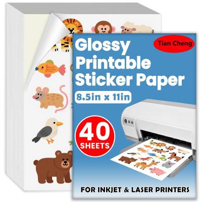 China A4 Self-Adhesive Kraft Paper Roll 20 Sheets Printable Waterproof Sticker for Inkjet Laser Printer for sale