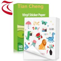 China A4 Waterproof Sticker Paper 120-150 Micron Matte Vinyl for Inkjet Printers for sale