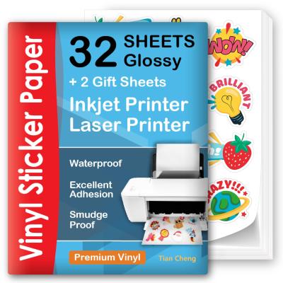 China Clear PET A4 Label Stickers 0.08mm Waterproof Oil-Proof for Glass Plastic Laser Print for sale