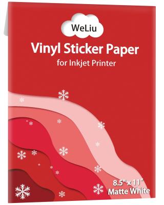 China A4 Size Sticker Paper Waterproof Inkjet Labels 210mm x 297mm 50 Sheets High Gloss Adhesive for sale