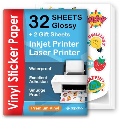 China A4 Clear Waterproof PET Sticker Paper 0.08mm for Laser Printers Seamless Glass Plastic Labels for sale