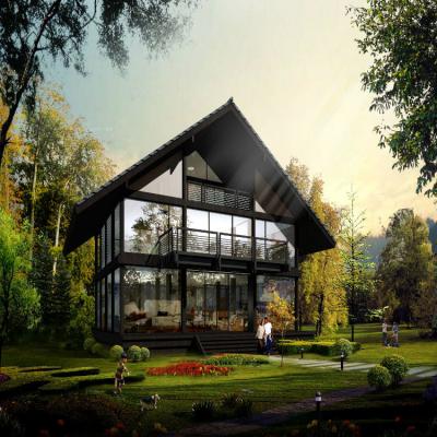China Custom Prefabricated Light Steel Villa 5460x3640x2850mm with 8-Grade Earthquake Resistance and B2-A1 Fireproof Rating for sale