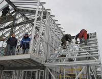 China ISO Standard Steel Prefab House Frame 5460x3640x2850mm with 2.0mm C-Profile Structure and B2-A1 Fireproof Rating for sale