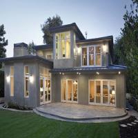 China Three Floor Light Steel Structure Prefab House 5460x3640mm Multi Room Villa with CE for sale