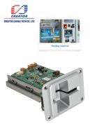 China Manual Insert Dip Card Reader RS232 IC Smart Card Reader With Card Latch Function for sale
