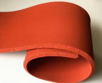 China Close Cell Silicone Rubber Sheet with High Temperature Resistance and Double Impression Fabric Surface for sale