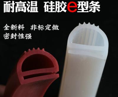 China Red Translucent Silicone Profile 3-4mm Wall Thickness Shore A 60 for sale