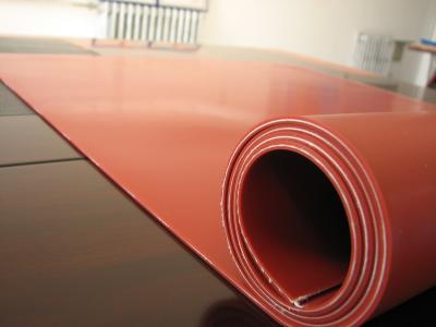 China Red Silicone Rubber Sheet 3mm Thickness High Temperature Resistant for sale