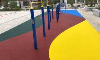 China 70 Shore A Hardness Colored EPDM Rubber Granules with 18% EPDM Content and UV Resistance for sale