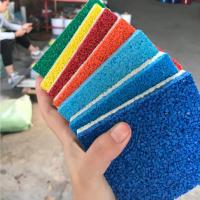 China 70 Shore A Hardness Colored EPDM Rubber Granules with 18% EPDM Content and UV Resistance for sale