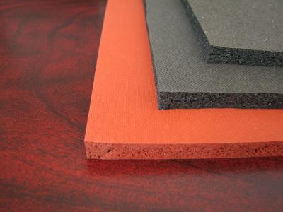 China Double Impression Fabric Silicone Sponge Sheet 10-30Sh A Hardness for sale