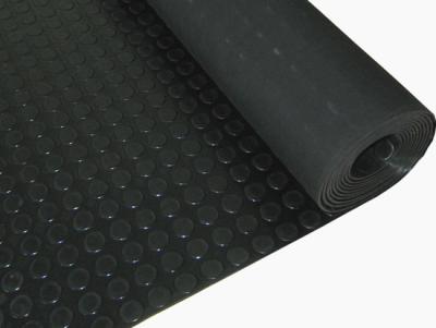 China 1-1.5m Width Round Button Industrial Rubber Sheet with Impression Fabric Bottom for Anti-slip Flooring for sale