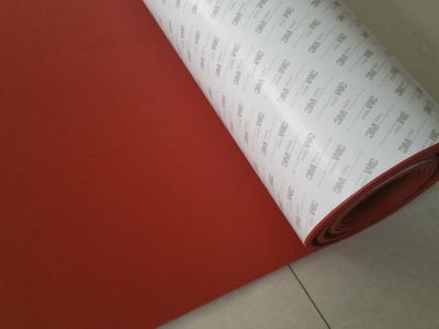 China Industrial Grade 100% Virgin Silicone Foam Rubber Sheet with 3M Adhesive Backing and UL94V-0 Flame Resistance for sale