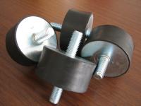 China Industrial Grade Black Rubber Shock Mounts with Galvanized Metal for Vibration Isolation for sale