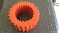China 4H-11H Hytrel Coupling with Dupont Hypalon Material in Red Color and Standard Size for sale