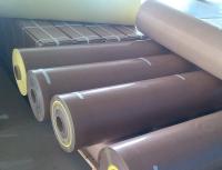 China Beige Adhesive PTFE Coated Fiberglass Fabric with Smooth Surface and Aging Resistance for High-Temperature Applications for sale