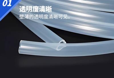 China Food Grade 100% Virgin Silicone Tube Extrusion with 3-4mm Thickness and High Tensile Strength for sale