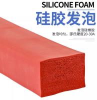 China UL 94 V-0 Flame Resistant Silicone Sponge Stripe with Closed Cell Structure and High Temperature Resistance for sale