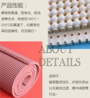 China 200psi Tensile Strength Perforated Silicone Foam Sheet with Double Impression Fabric Surface for Ironing Tables for sale
