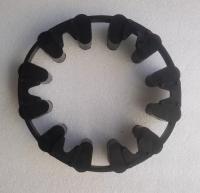 China 12 Toothes PRK Rubber Coupling Spider in Black Color with OD175mm x ID106mm x T25mm Dimensions for sale