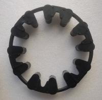 China 12 Toothes PRK Rubber Coupling Spider in Black Color with OD175mm x ID106mm x T25mm Dimensions for sale