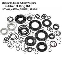 China Standard Size Silicone Rubber Washers O Ring Kit with 70 Shore A Hardness and ISO3601, AS568A, DIN3771, JIS B2401 Compliance for sale