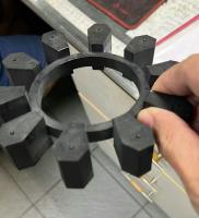 China Flender PU Coupling Spider with 95 Shore A Hardness, 55 MPa Tensile Strength, and 120°C Working Temperature for sale