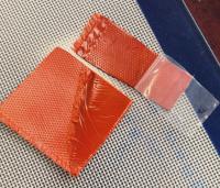 China T0.75mm x W1m x L10m Red Silicone Coated Fiberglass Fabric (Rogers Style) for sale