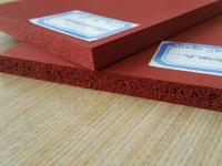China Close Cell Silicone Sponge Rubber Sheet with 3M Adhesive Backing for High Temperature Resistance for sale