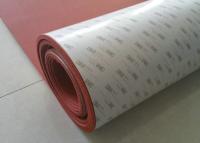 China Dark Red Close Cell High Temperature Resistant Silicone Sponge Sheet with 3M Adhesive for sale