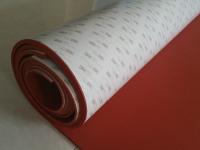 China Dark Red Close Cell High Temperature Resistant Silicone Sponge Sheet with 3M Adhesive for sale