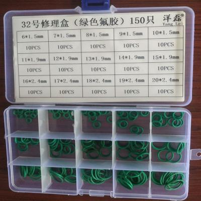 China 70 Shore A Hardness Virgin FKM Silicone Rubber Washers O Ring Kit with 15 Sizes for sale