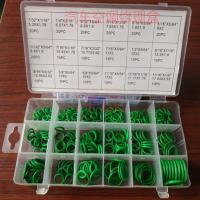 China 70 Shore A Hardness Virgin FKM Silicone Rubber Washers Green Color O Ring Kit for sale