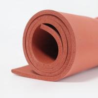 China Close Cell Silicone Sponge Rubber Sheet with Impression Fabric Surface and 0.5-1.0g/cm3 Density for sale
