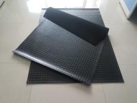 China Round Button Diamond Top SBR Industrial Rubber Sheet with Impression Fabric Bottom and 70 Shore A Hardness for sale