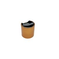 China Brushed Aluminum Disc Top Cap For Cosmetic Package 24mm 28mm for sale