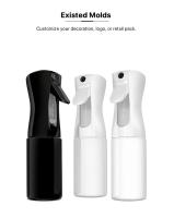 China 200ml Plastic Fine Mist Sprayer Bottle Water Continuous Spray Bottle For Hair Styling for sale