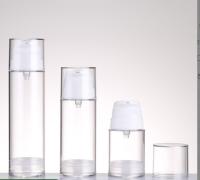 China Airless Travel Bottles Screw On Clear AS Airless Bottle 30ml 50ml for sale