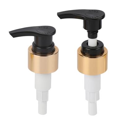 China 28/410 Aluminum-black Plastic Lotion Shampoo Screw Dispenser Pump For Bottle for sale