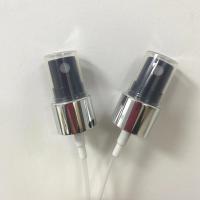 China 20 410 Silver/Black Shiny Aluminum Fine Mist Sprayer Pump 0.12cc Output for sale