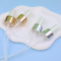 China 24/ 410 Gold / White Shiny Aluminum Fine Mist Sprayer Pump 0.12cc Output for sale
